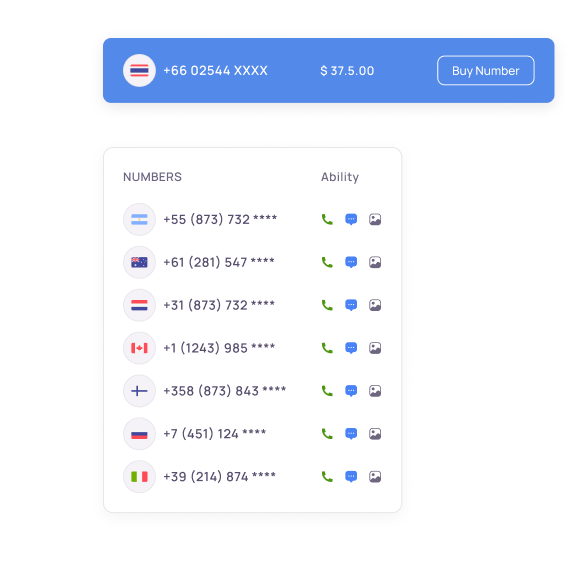 Get Thailand Virtual Phone Number For SMS OTP Call WhatsApp Business