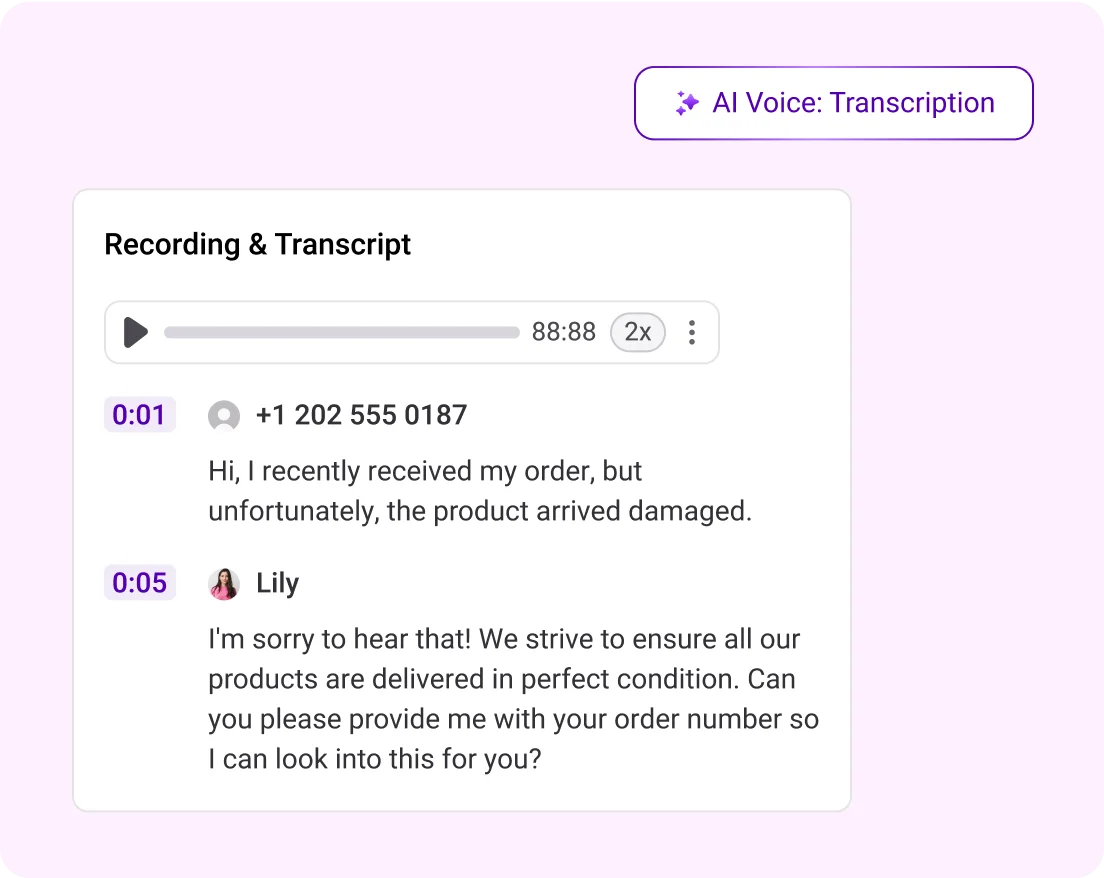 Call Transcription Accurate Real time Call Transcription