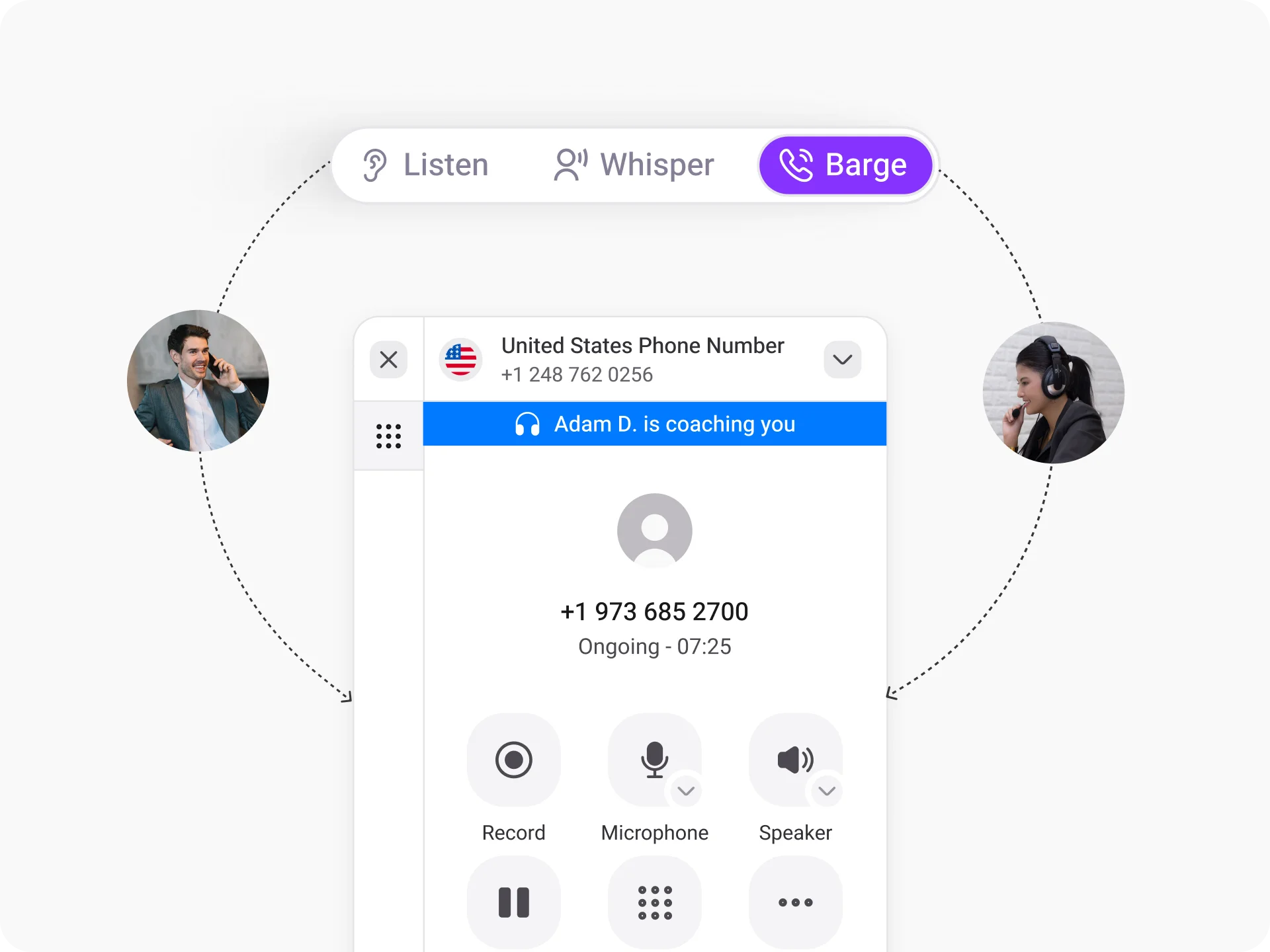 Call Barging Feature For Call Centers & Business